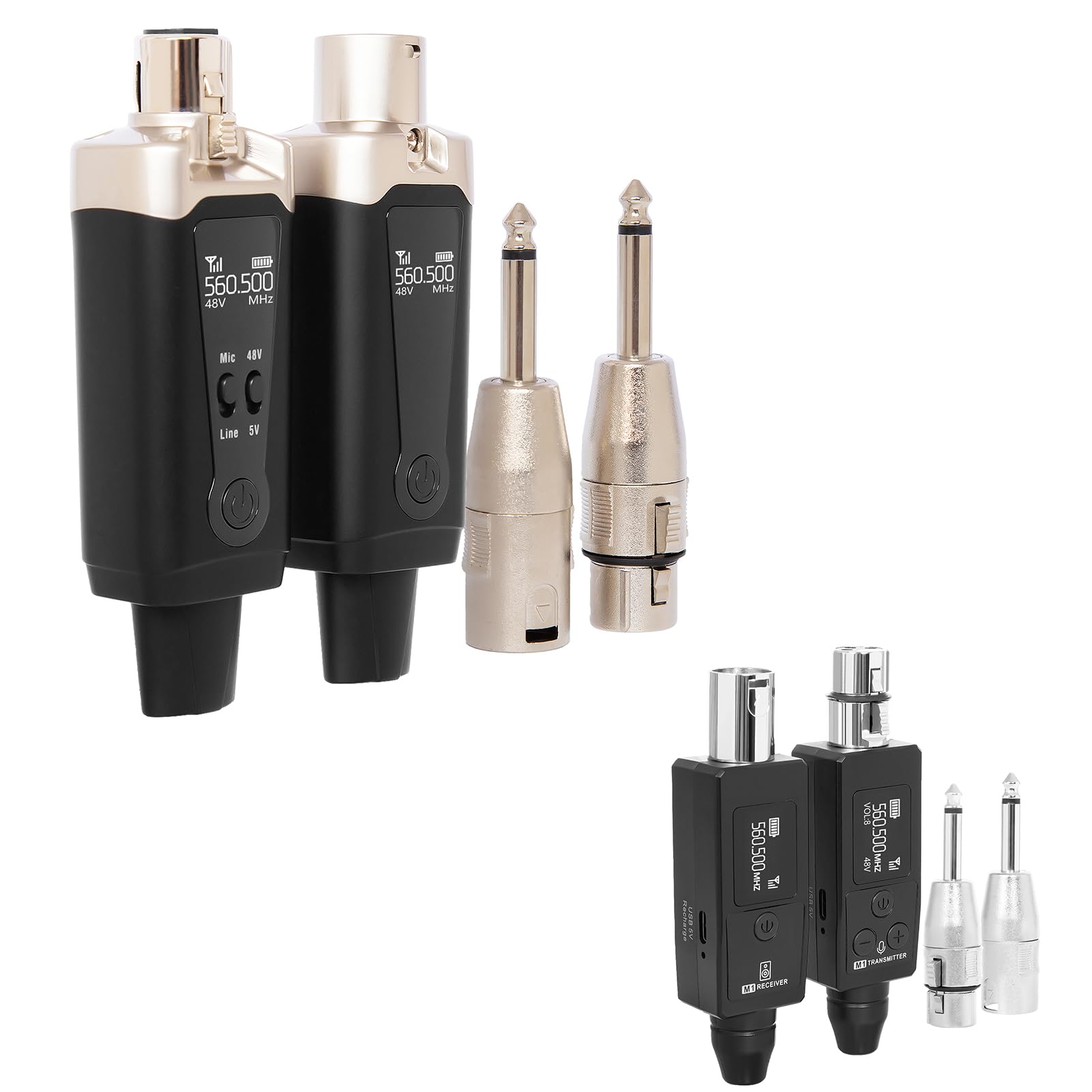 Amazon.com: STRICH M2 UHF Wireless Microphone System XLR Mic Adapter 16 ...