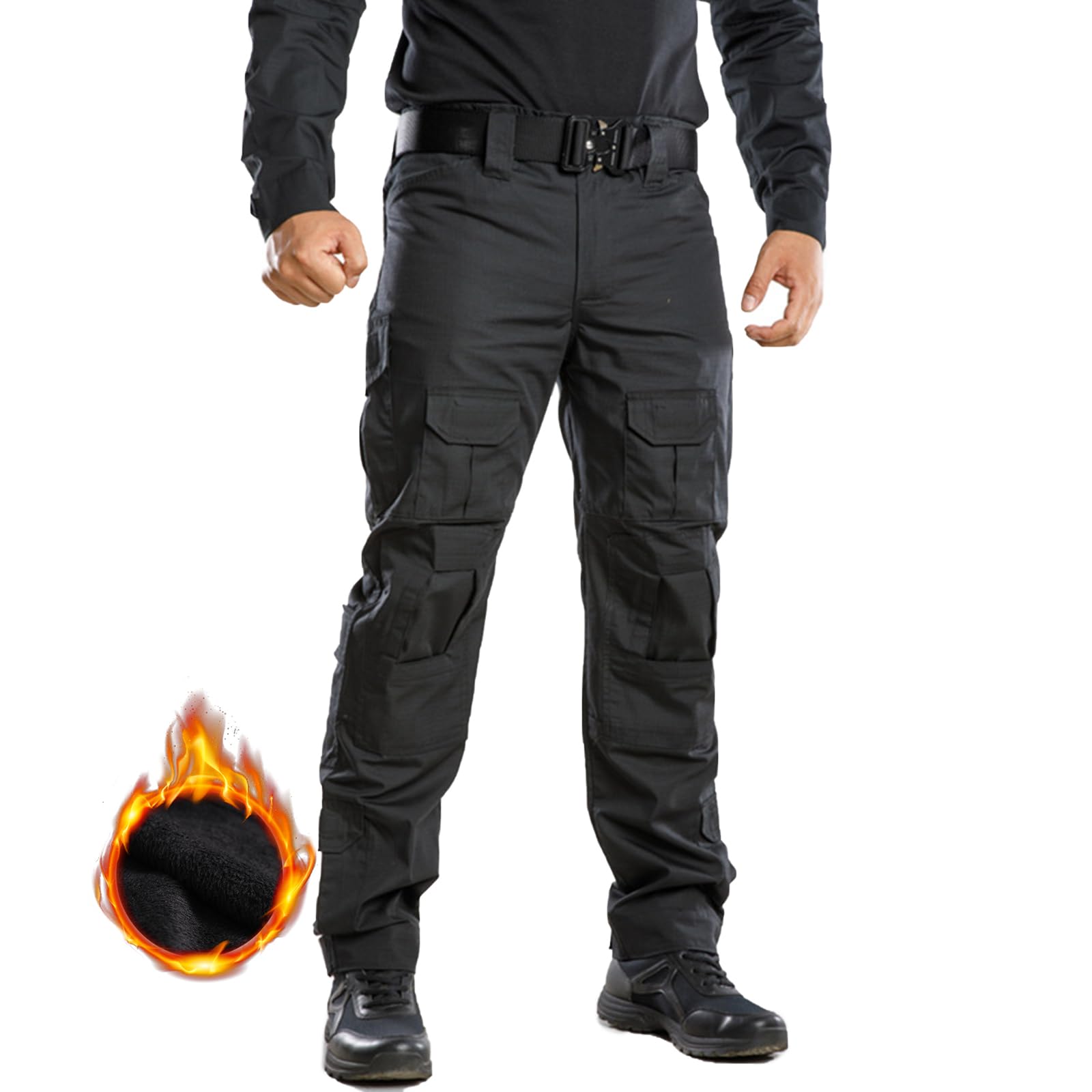 Snapklik.com : OCANXUE Mens Fleece Lined Tactical Pants Waterproof ...