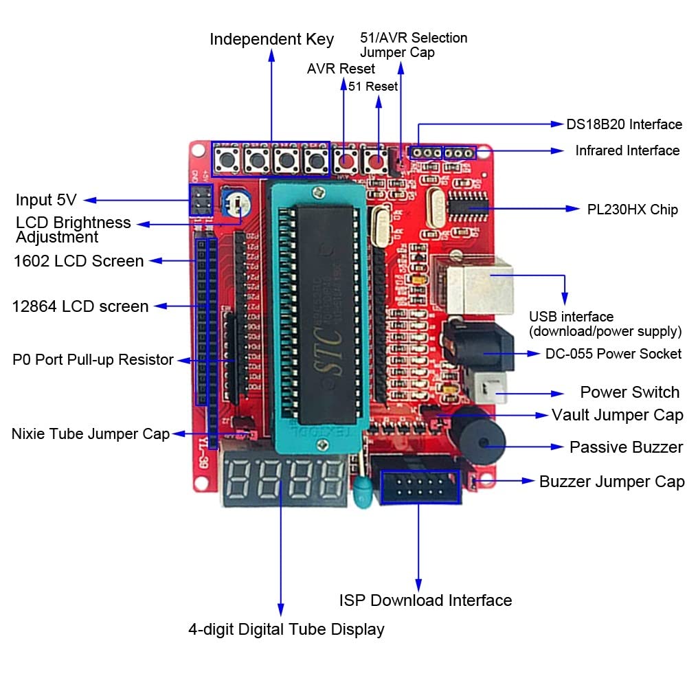 Stc89c52 YC Puzhong Technology 51 Microcontroller Development Board