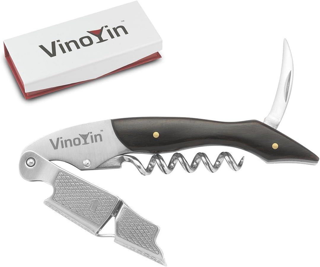 Amazon.com: All In One Waiter's Corkscrew Gift Set - Stainless Steel ...