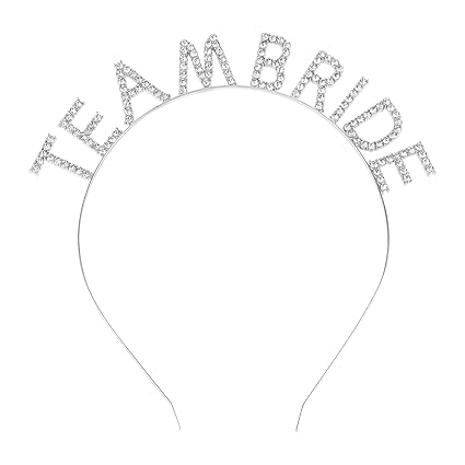 Amazon.com : BAHABY Silver Team Bride Headband Bachelorette Party ...