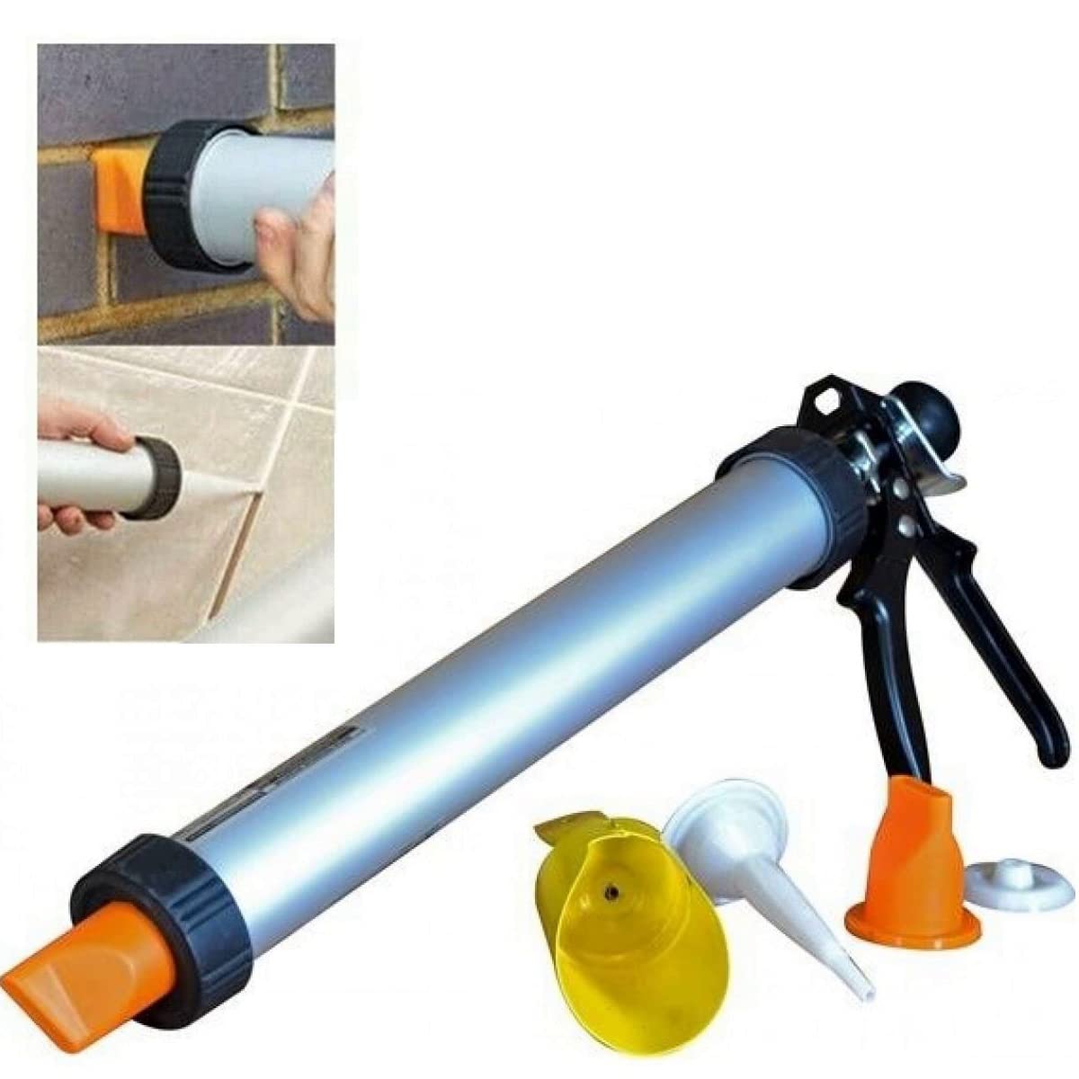 Heavy Duty Professional Mortar & Grouting Kit Gun Set Wall Floor Cement ...