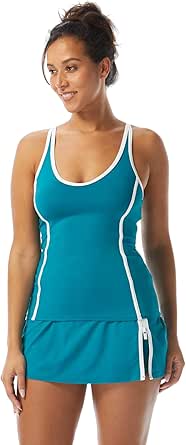 Amazon.com: BEACH HOUSE SPORT Slim Fit Cross Back Tankini Top ...