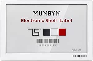 MUNBYN 7.5 E-Ink Larger Display NFC Price Tag Digital ESL Electronic ...