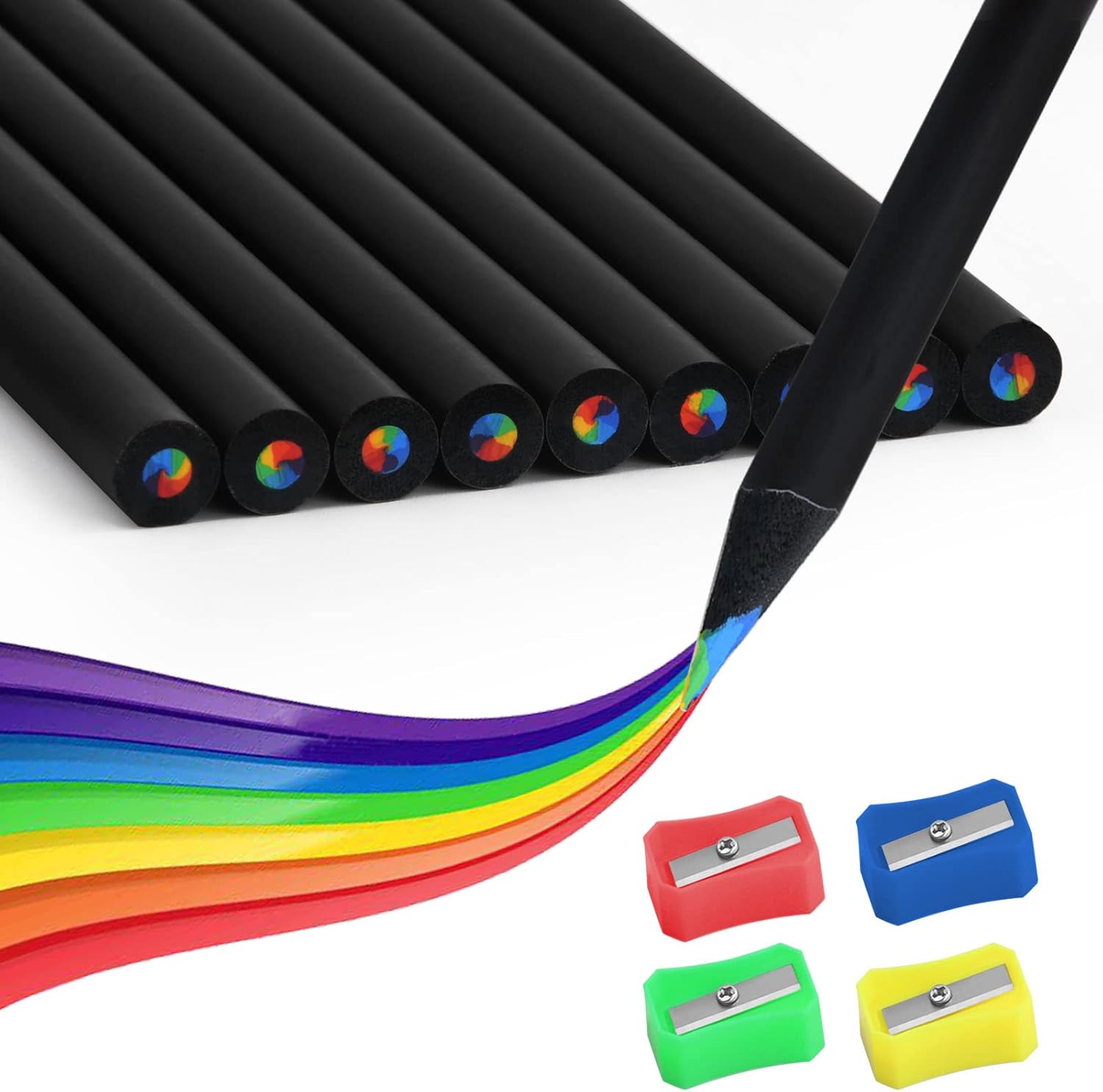 Amazon.com : Nivofu 48 Pieces Rainbow Colored Pencils, 7 Color in 1 ...