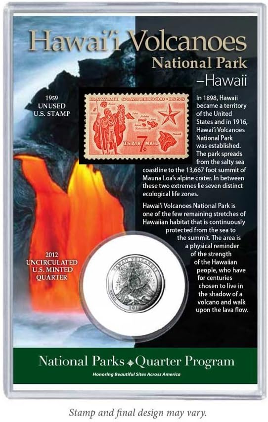 Amazon.com: Hawai'i Volcanoes National Park Coin & Stamp Set ...