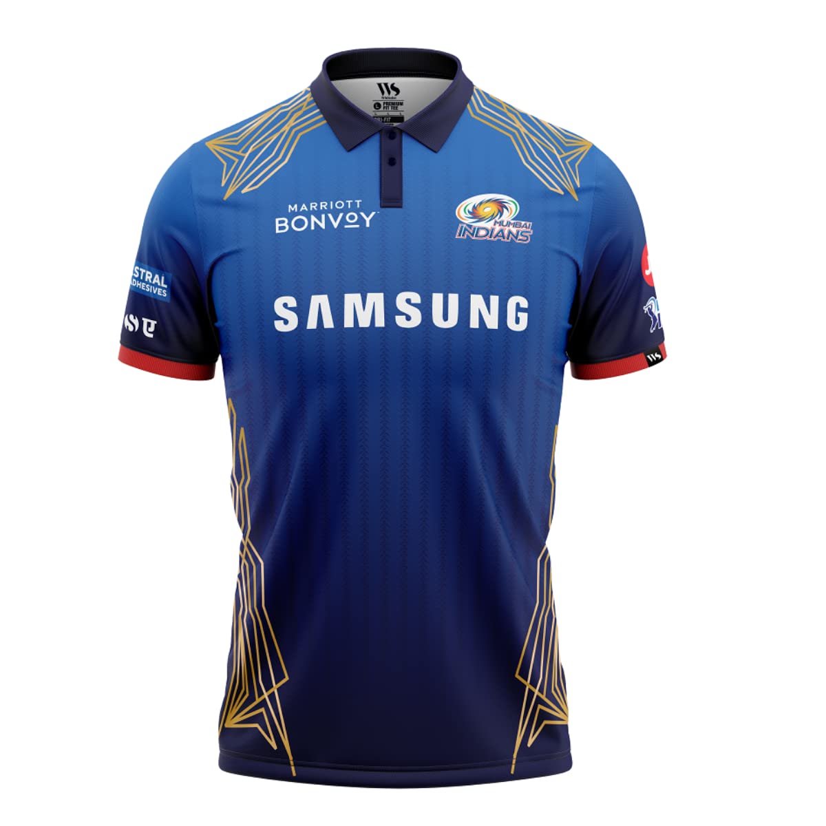 Buy Whitedot Mumbai Indians IPL Cricket Jersey - Dryfit Cricket Tshirt ...