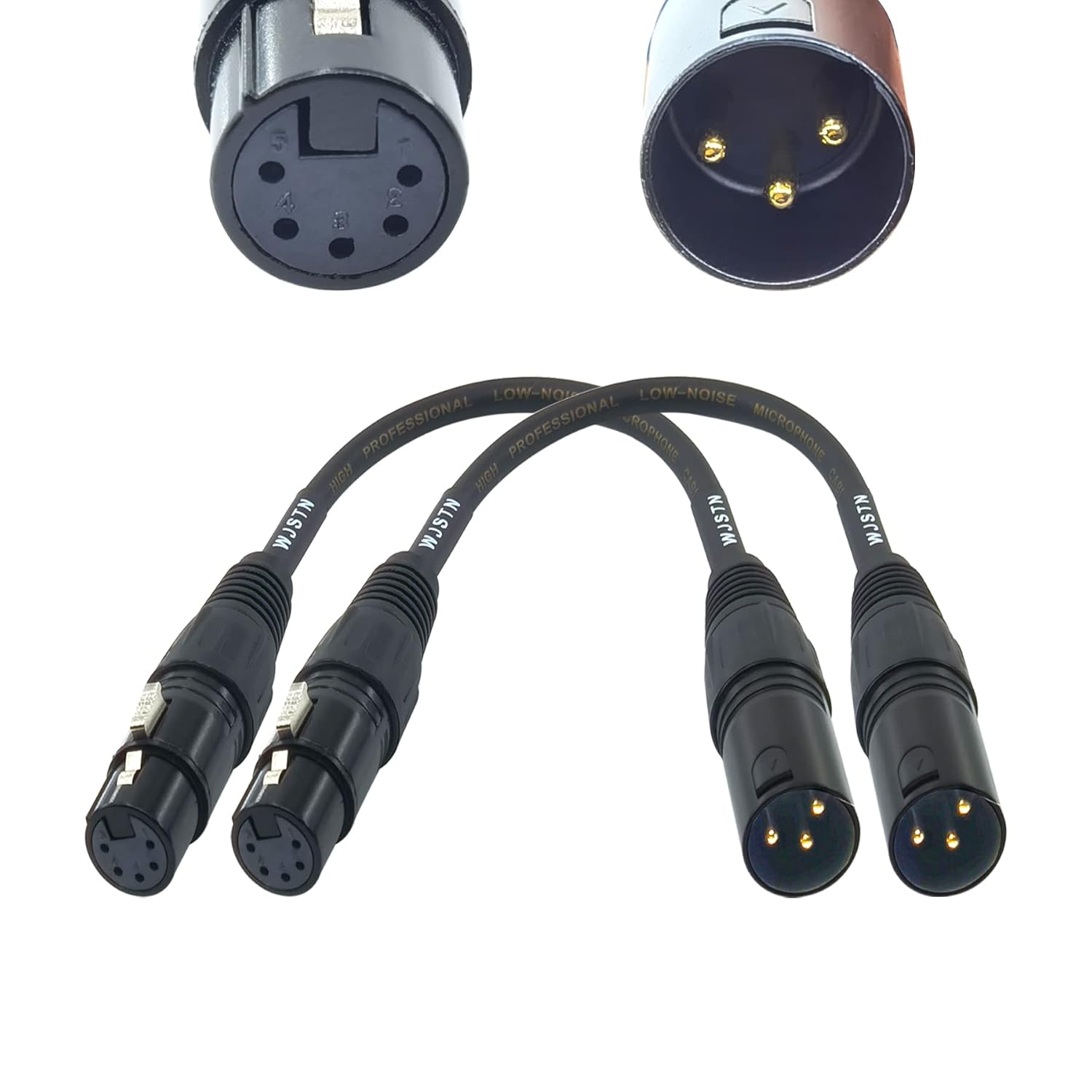 Amazon.com: WJSTN 3 Pin XLR Male to 5 Pin XLR Female DMX Adapter Cable ...