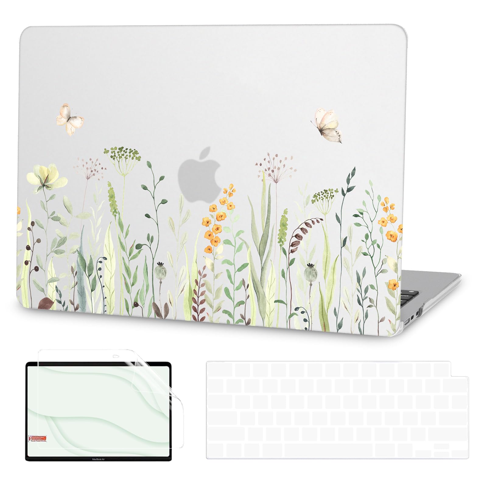 Amazon.com: G JGOO Compatible with MacBook Air 13 inch Case 2024 2023 ...
