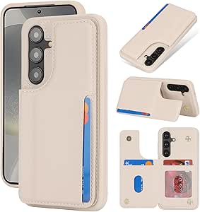 iCoverCase Compatible with Samsung Galaxy S24 Case with Card Holder, Wallet Case for Women Men ...