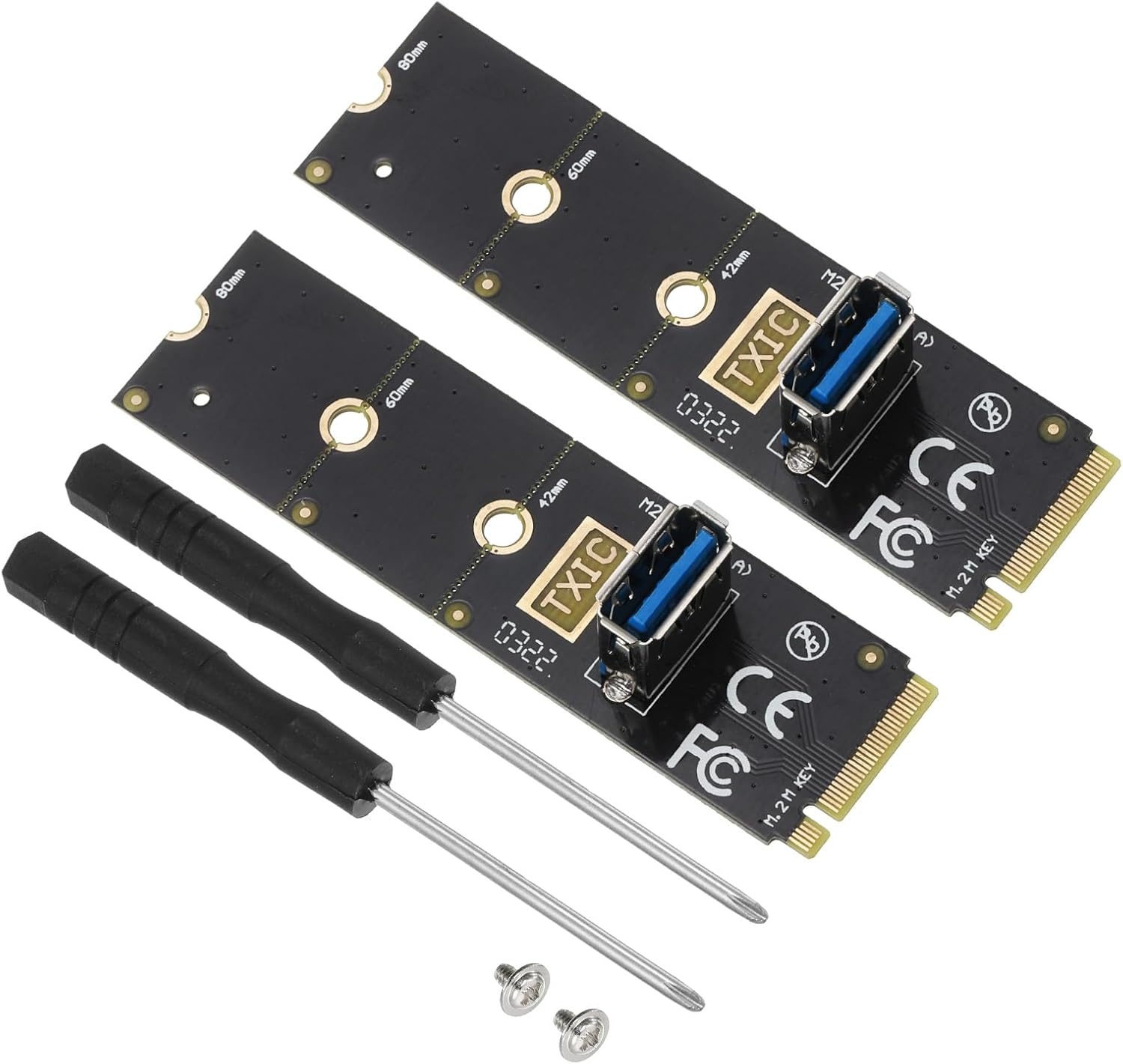Amazon.com: MECCANIXITY M.2 NVME to USB3.0 PCI-E Riser M2 Slot Extended ...