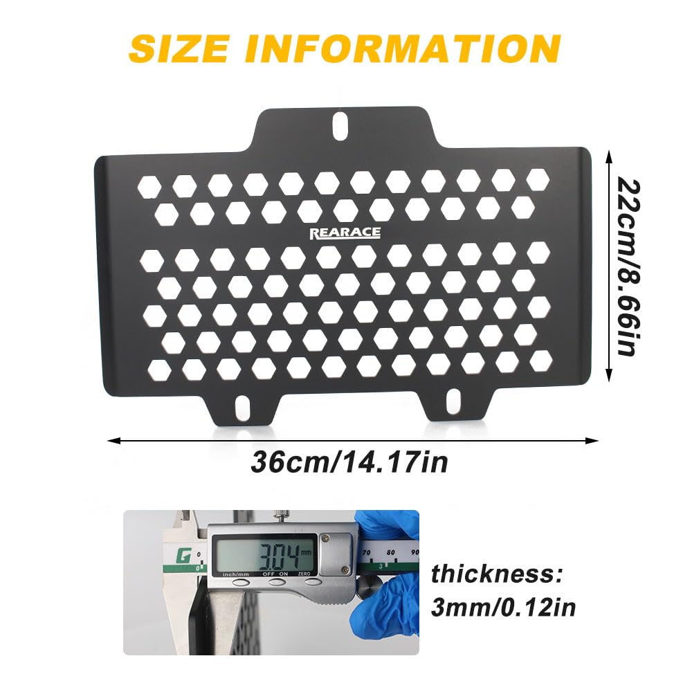 Snapklik.com : REARACE Motorcycle Radiator Guard Grille Protector Cover ...