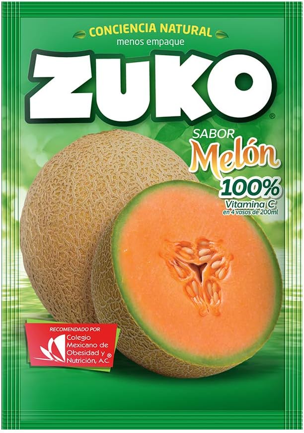 Amazon.com : 3 x zuko melon no sugar needed drink mix packs 15g each ...