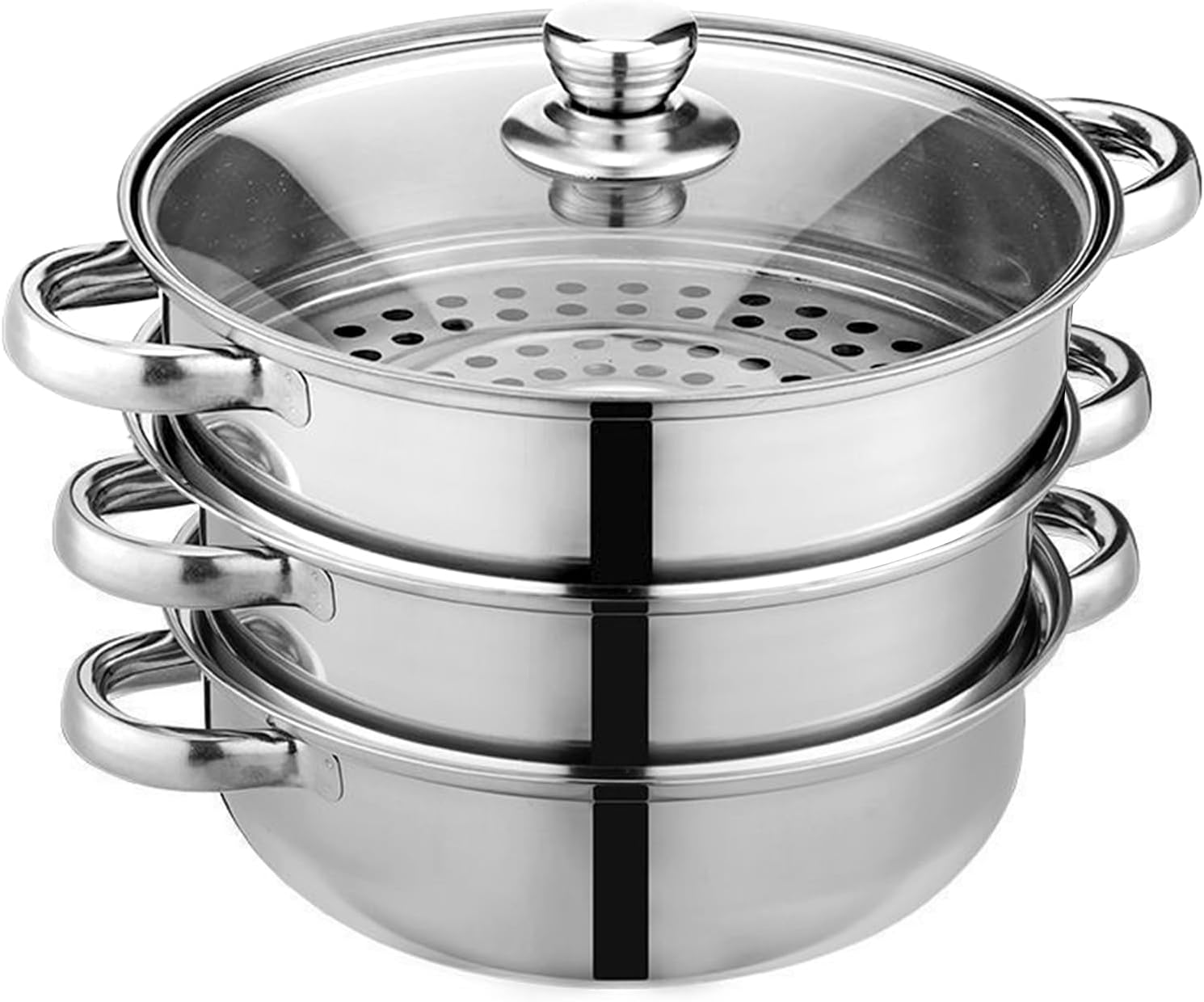 Amazon.com: Steamer Pot for Cooking 11 inch Steamer Pot, 3-tier ...