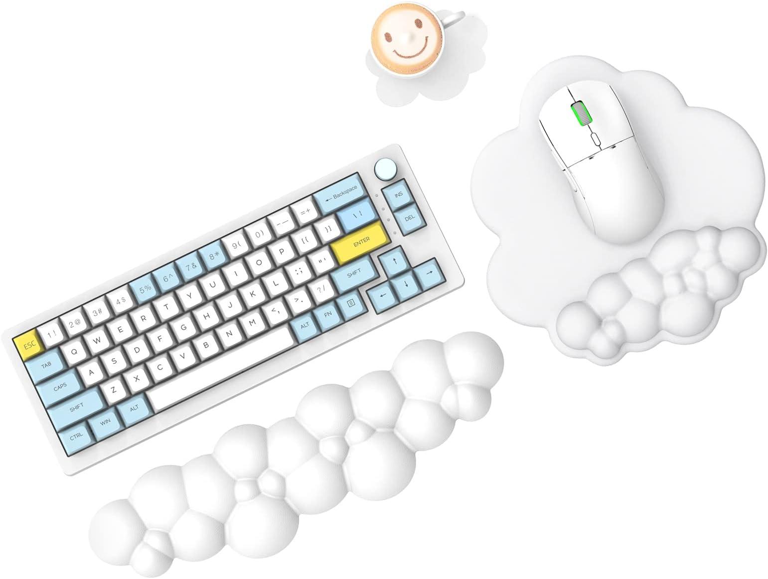 ZIBLY Wrist Rest Keyboard and Mouse Set - Anti-Skid Non Slip Ergonomic ...
