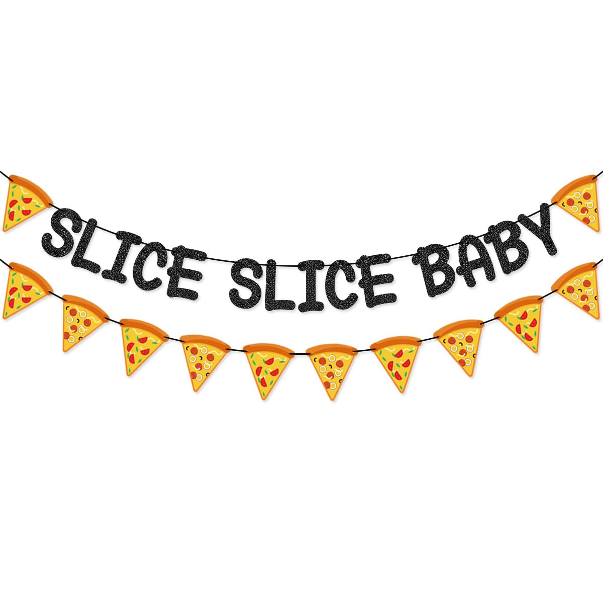Amazon.com: Slice Slice Baby Banner Garland for Pizza Baby Shower ...