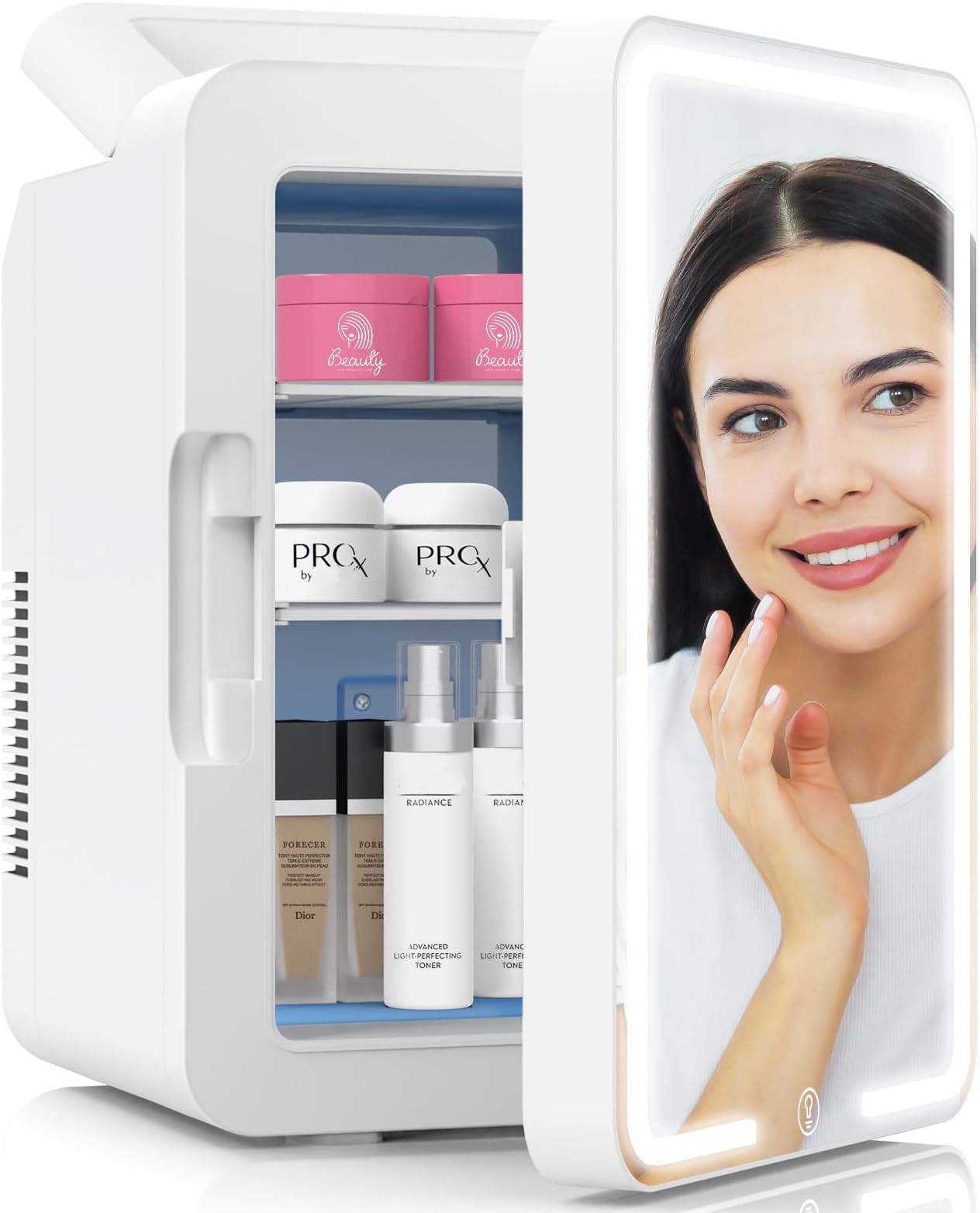 Amazon.com: Cooluli Glam 9L Mini Skincare Fridge - White Mini Fridge ...