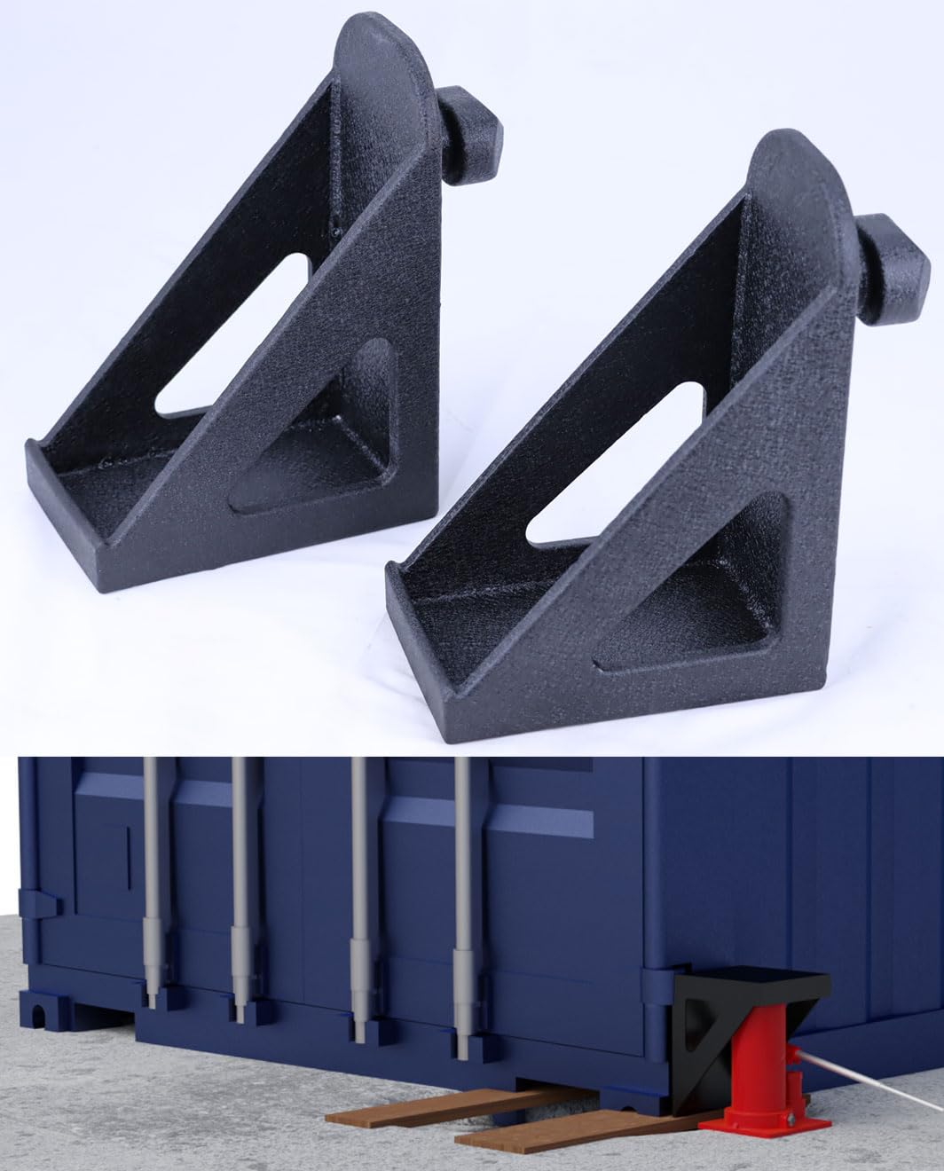 Snapklik.com : 2 Pcs Shipping Container Lift Jack Lug