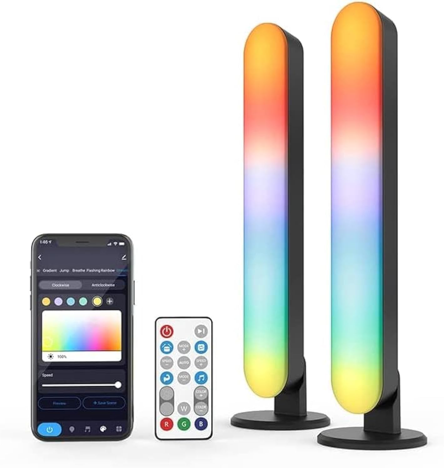 Arabest Smart LED Light Bars 2 PCS, RGB Light Bar Dimmable Color ...