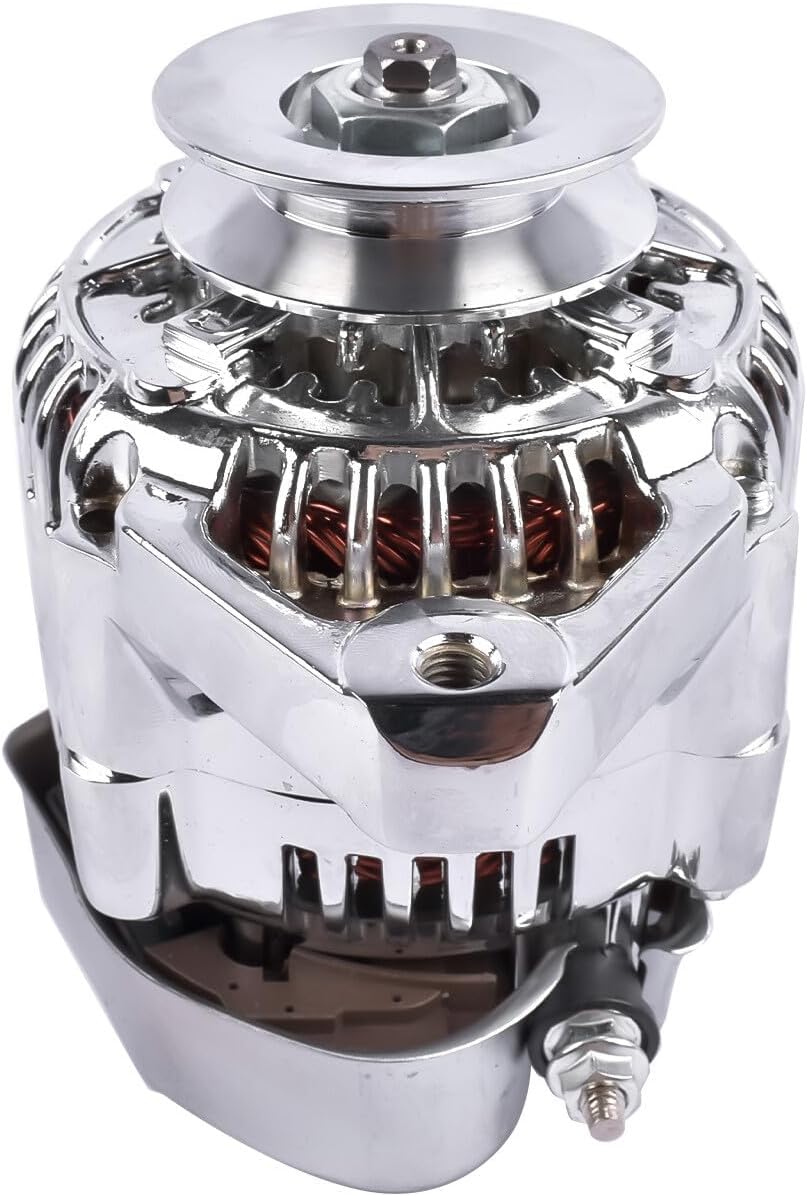 Amazon.com: Chrome Mini Alternator Fits For GM Denso Style 12 for Volt ...