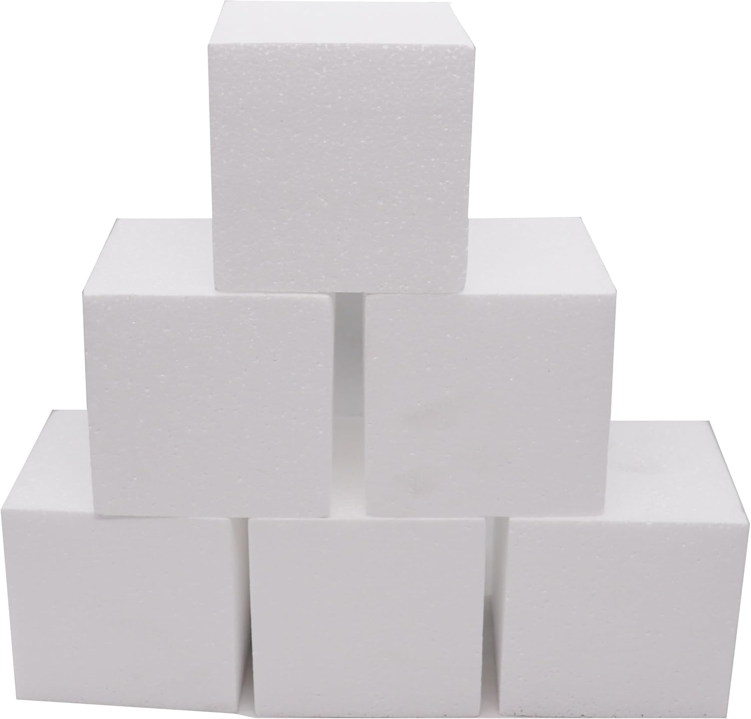 Amazon.com: Crafare 6 Pack Square Foam Blocks 4x4x4in Polystyrene ...
