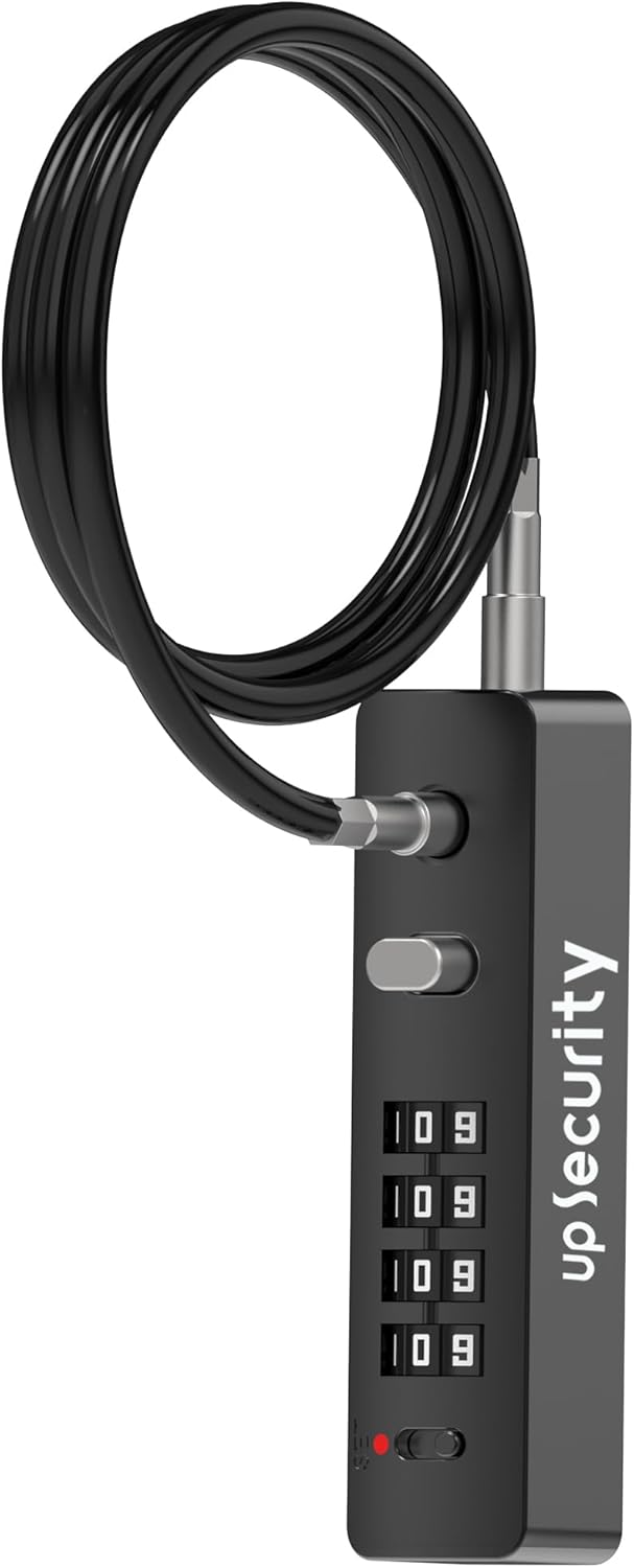 UP Security Combination Lock with Steel Cable Rope, Weatherproof ...