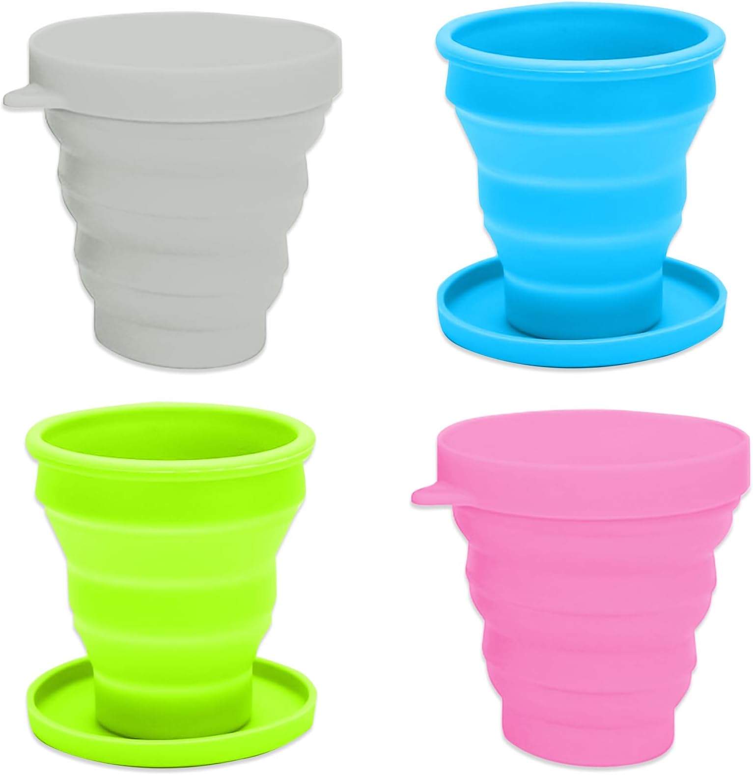 YUDAWN Faltbare Silikon-Becher, 4 Stück Faltbarer Reisebecher Outdoor ...