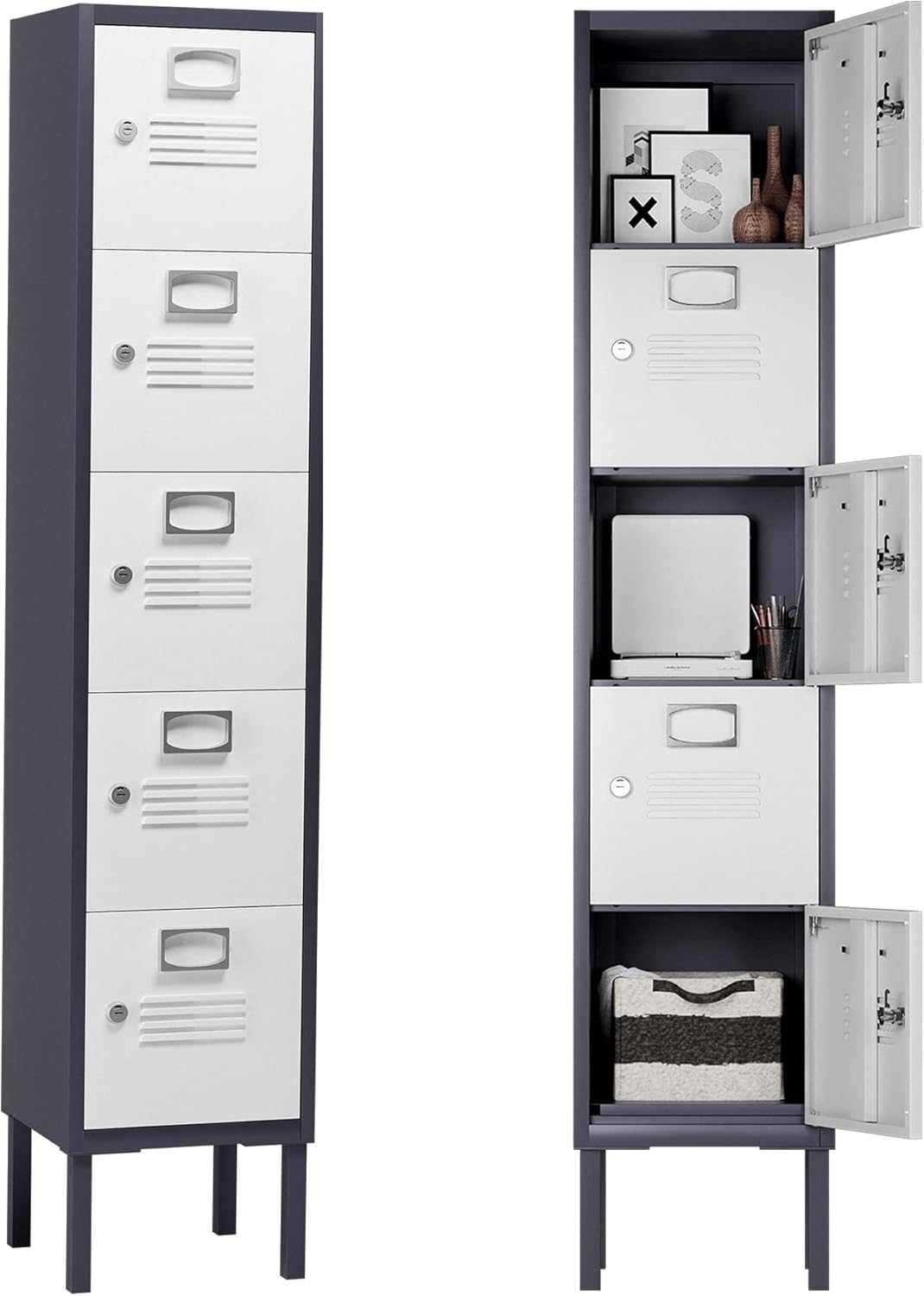 Amazon.com: Hicomony Employee Lockers, Metal Locker for Storage, Tall ...