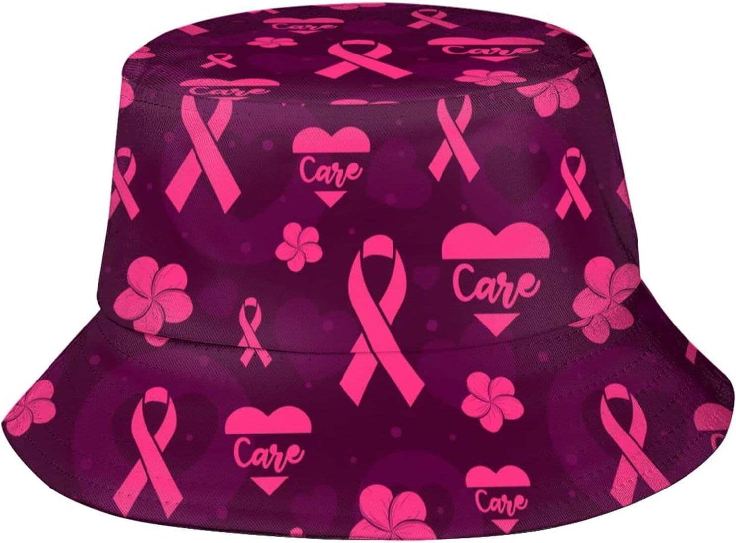 Breast Cancer Awareness Bucket Hat Pink Ribbons Sun Hat Fisherman's Cap ...