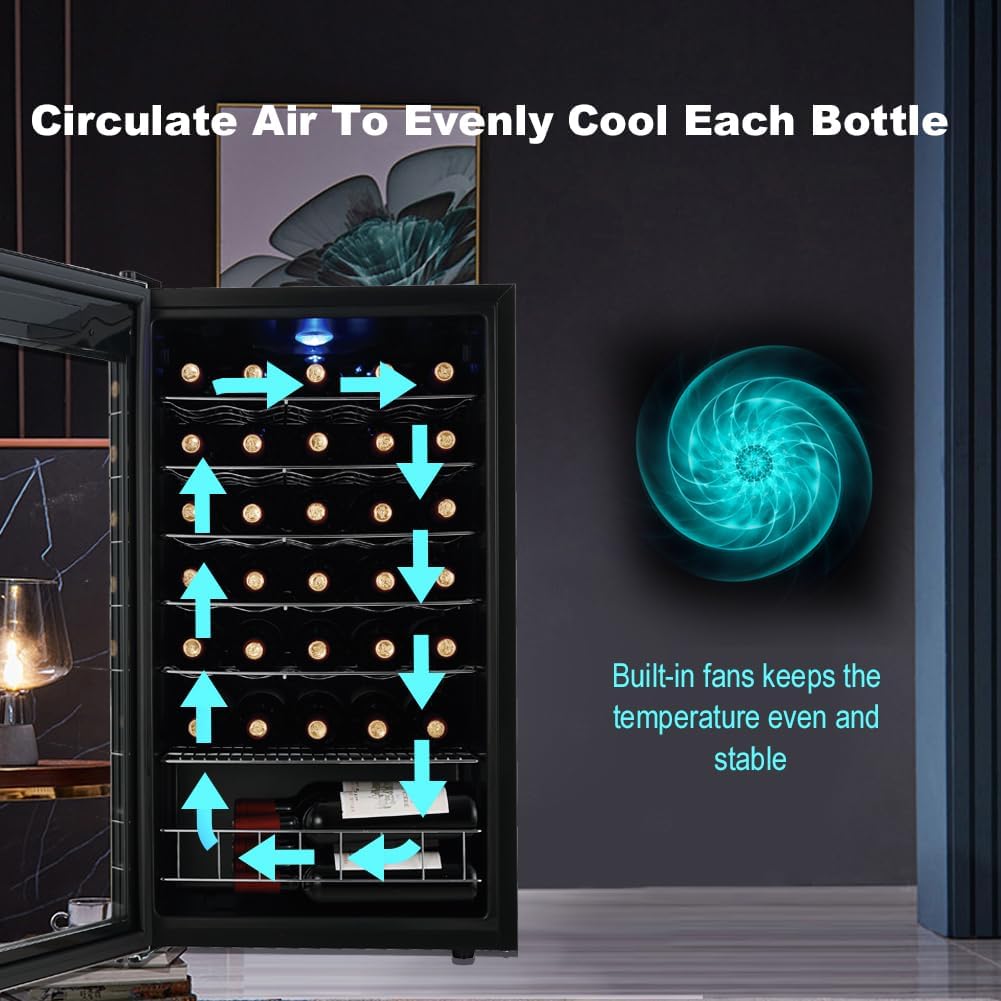 SMETA JC-95E-US 34-Bottle Wine Cooler Refrigerator Instruction Manual