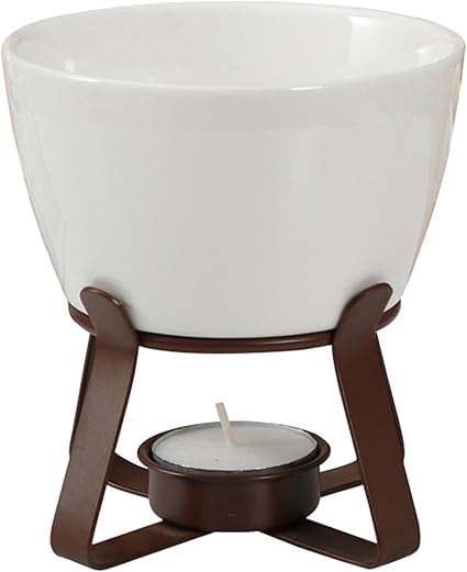 Amazon.com: Hbbgdiy Chocolate Fondue Set Ceramic Mini Fondue Pot with 2 ...