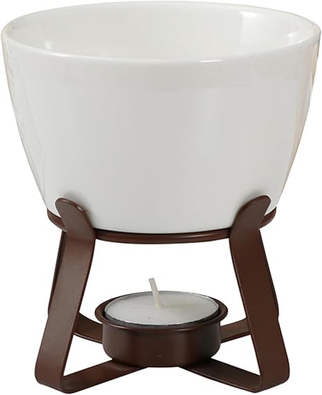 Amazon.com: Hbbgdiy Chocolate Fondue Set Ceramic Mini Fondue Pot with 2 ...
