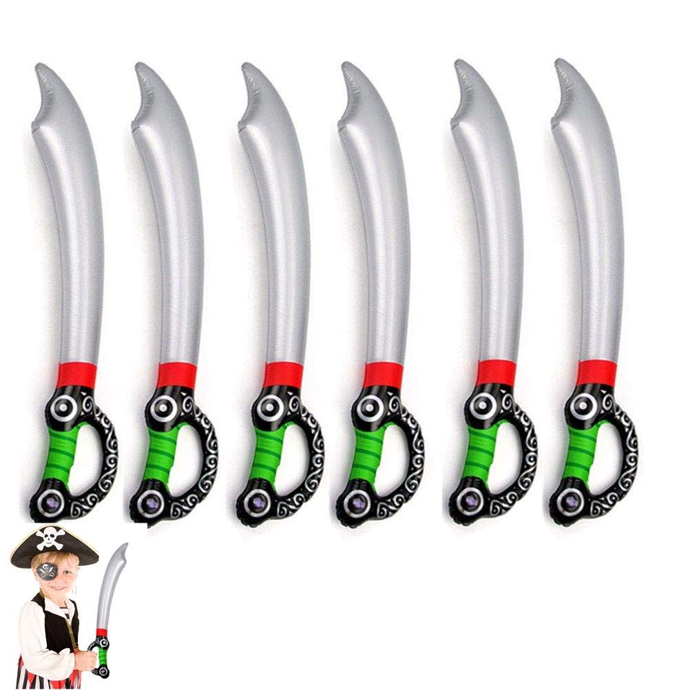 Peerless 6Pcs 70Cm/28Inches Inflatable Swords Toy Safe Pirates Sword ...