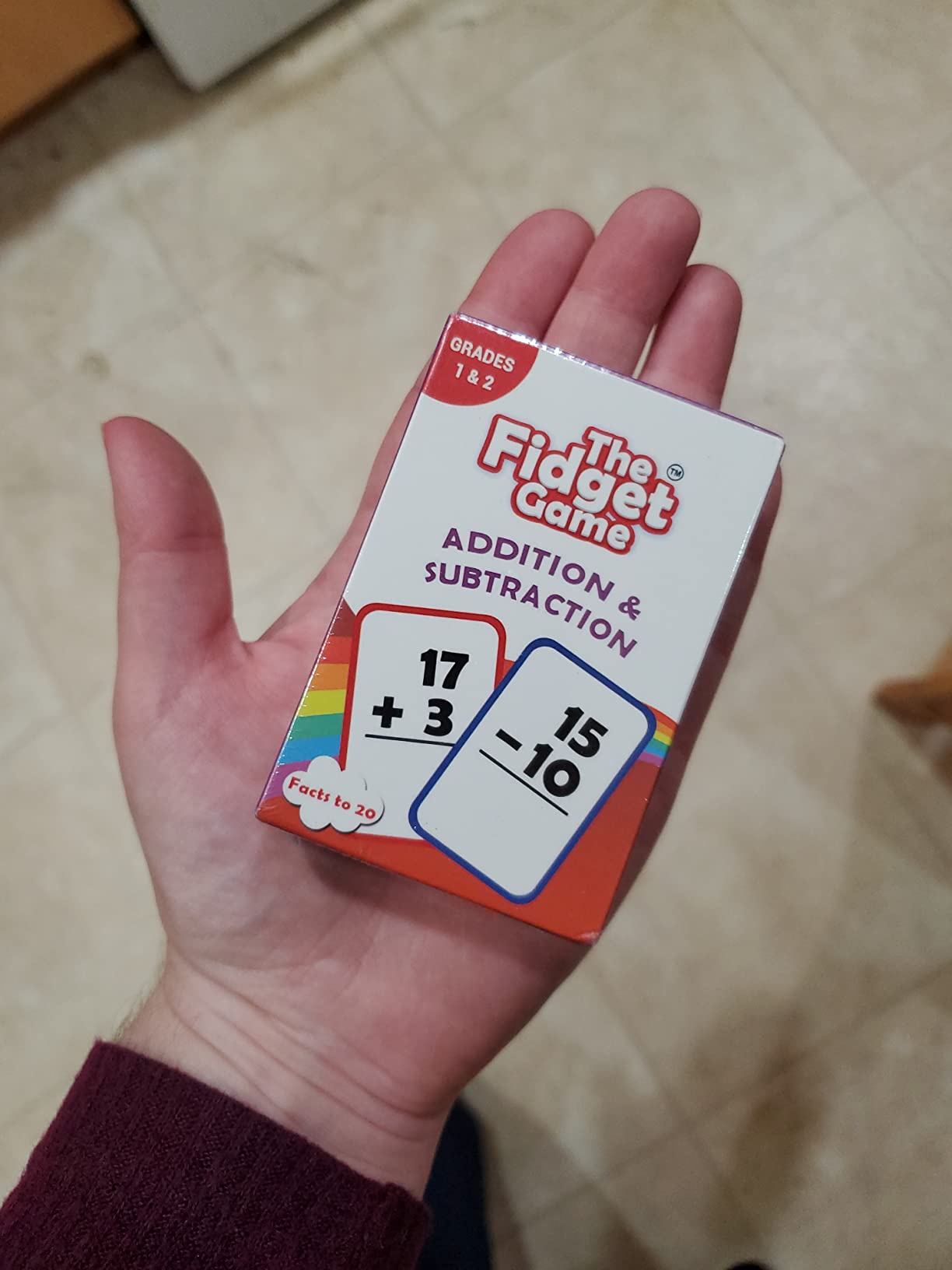 Amazon.com: The Fidget Game Addition & Subtraction Flash Cards ...