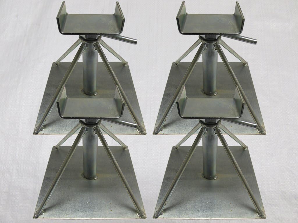 Caravan Chassis Axle Stands x4 (9.5" - 14" Static Supports Leveller ...