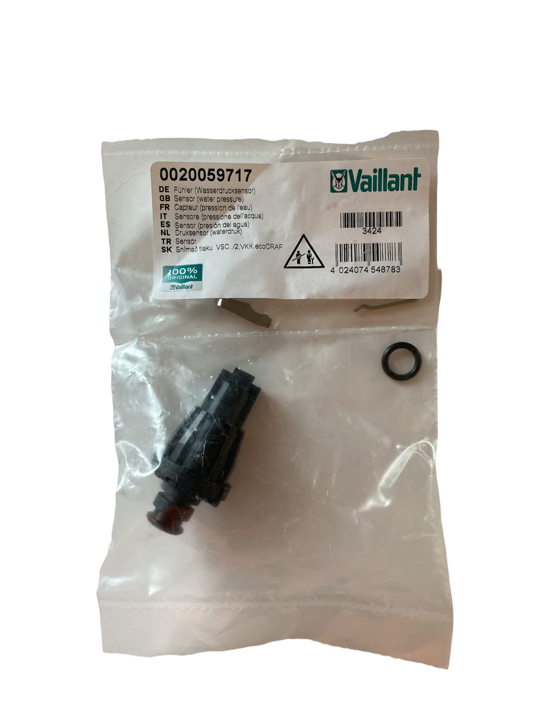 Vaillant ecoTEC Pro/Plus Water Pressure Sensor 0020059717 (0020040508, 178994, 253595) Genuine ...