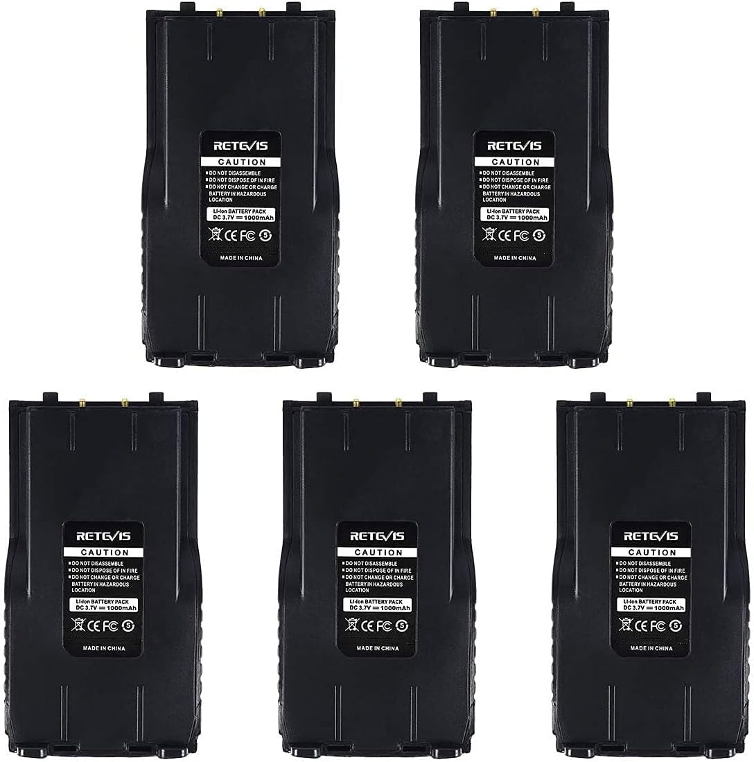Amazon.com: Retevis RT7 Walkie Talkie Battery,3.7V 1000mAh Two Way ...