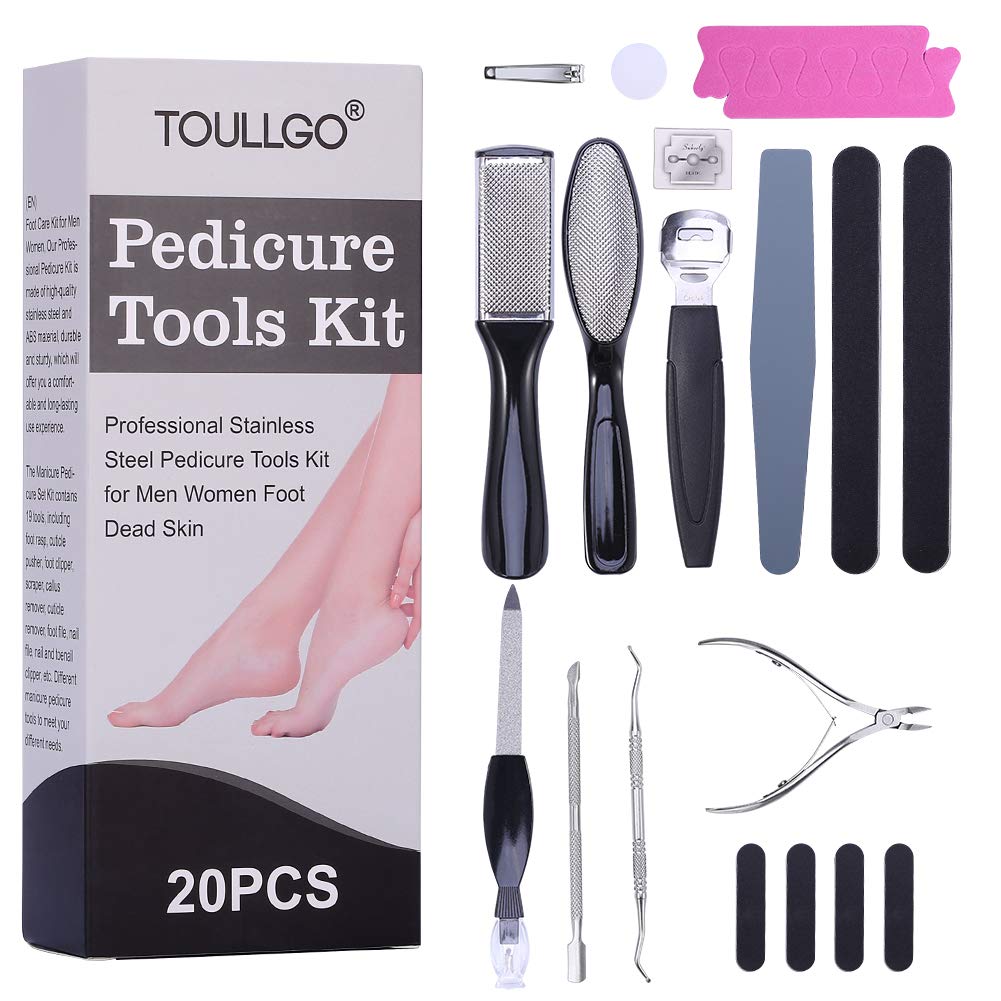 Amazon.com : Pedicure Tools Kit Foot Files Stainless Steel Foot Rasp ...