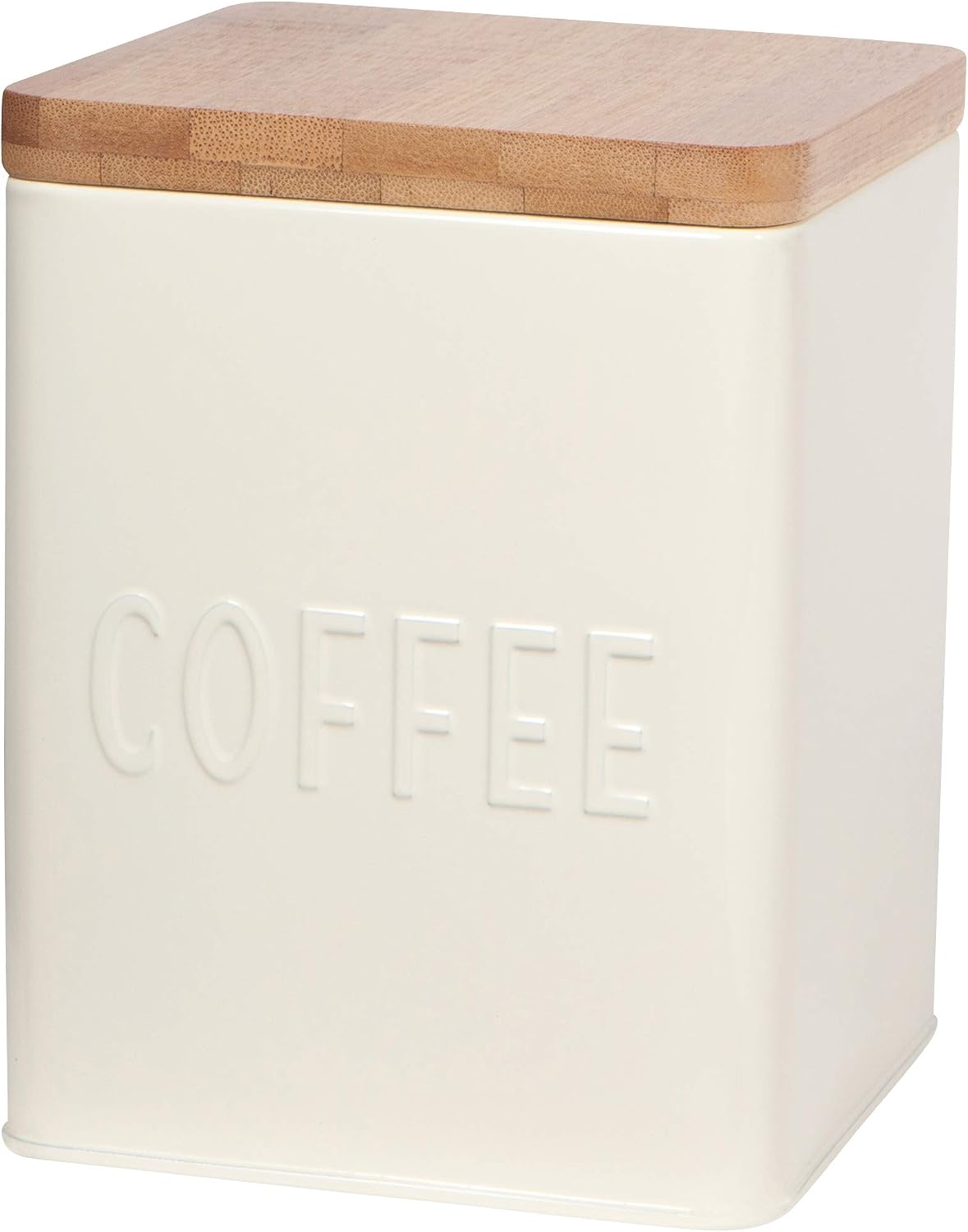 Amazon.com: Now Designs L170001aa Square Coffee Tin, Ivory, Vintage ...