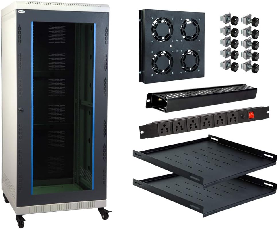 MASS RACK 9U 550X450mm Rack with PDU 6 Socket, 10" Tray(2 Nos), Cable ...