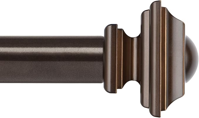 Amazon.com: KAMANINA Bronze Curtain Rods for Windows 72 to 144 Inch(6 ...