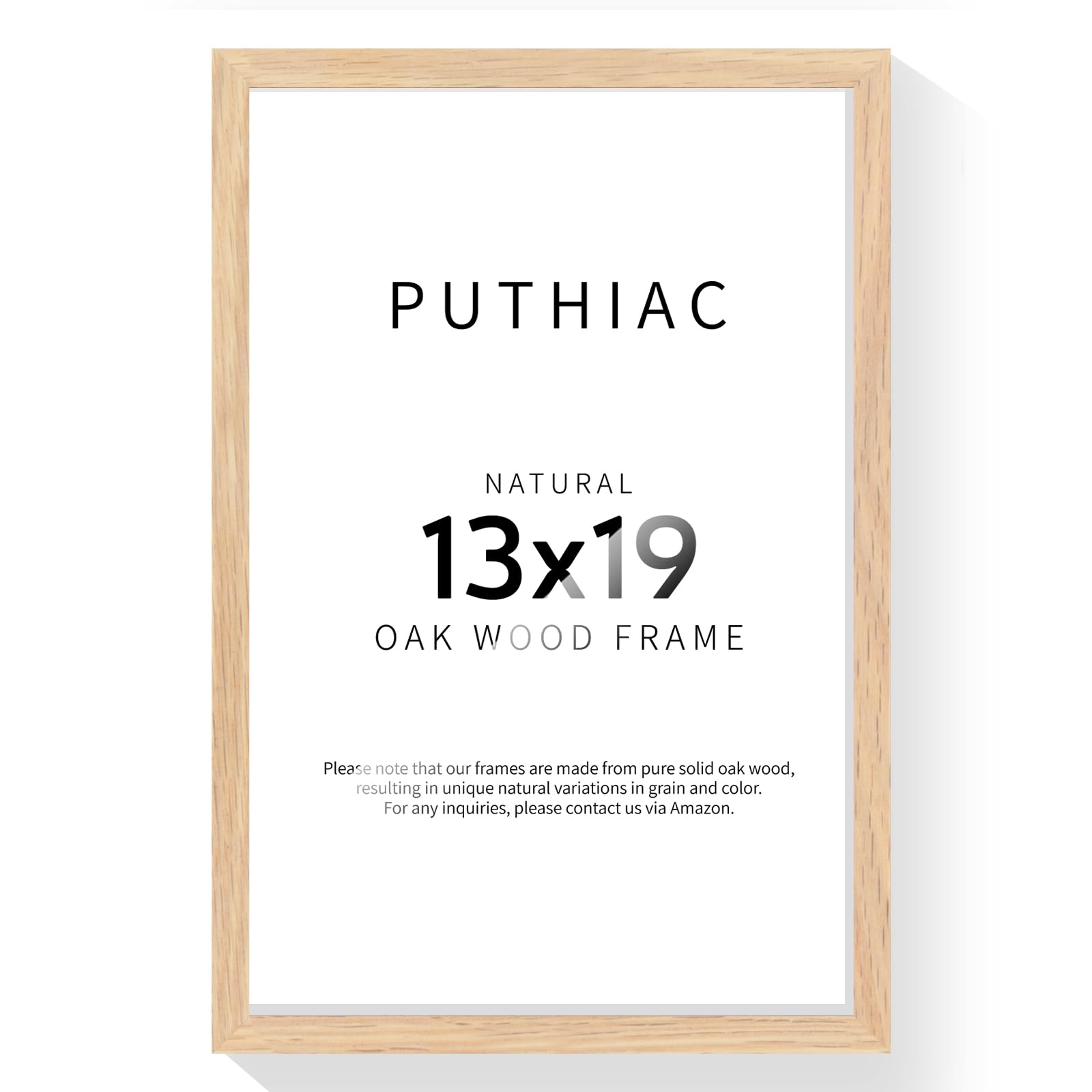 Amazon.com - puthiac 13x19 Oak Wood Picture Frame - 13"x19" Poster ...