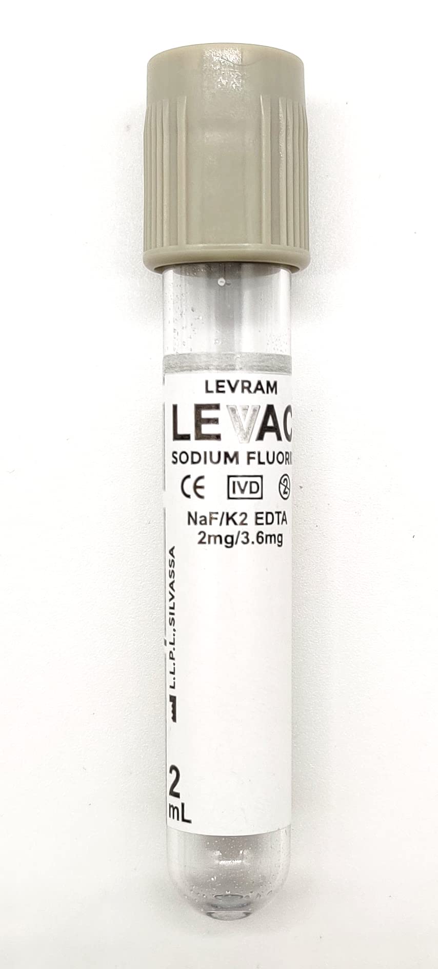 Buy LEVRAM LEVAC Sodium Fluoride Vacuum Blood Collection Tube With ...