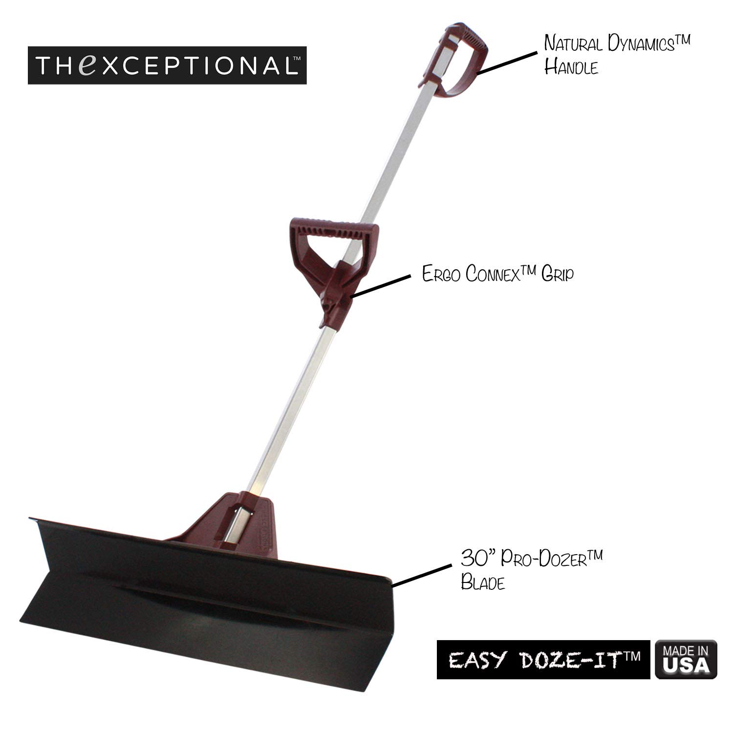 36 Inch Easy Doze-It Premium Performance Snow-Plow Push Shovel with ...