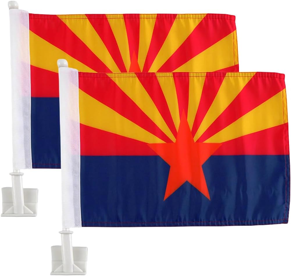 Amazon.com : MSFHHA 2 Pack Arizona State Car Flags, Outdoor with ...