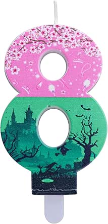BOXOB Witch Theme Candle, Party Number Eight Birthday Wizard Candle ...