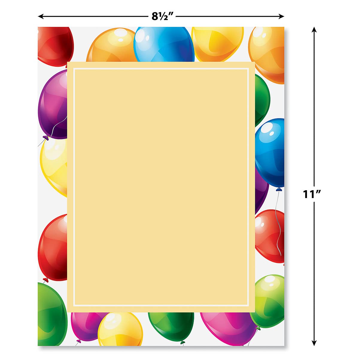 Snapklik.com : Floating Balloons Birthday Letter Papers-25 Sheets Of ...