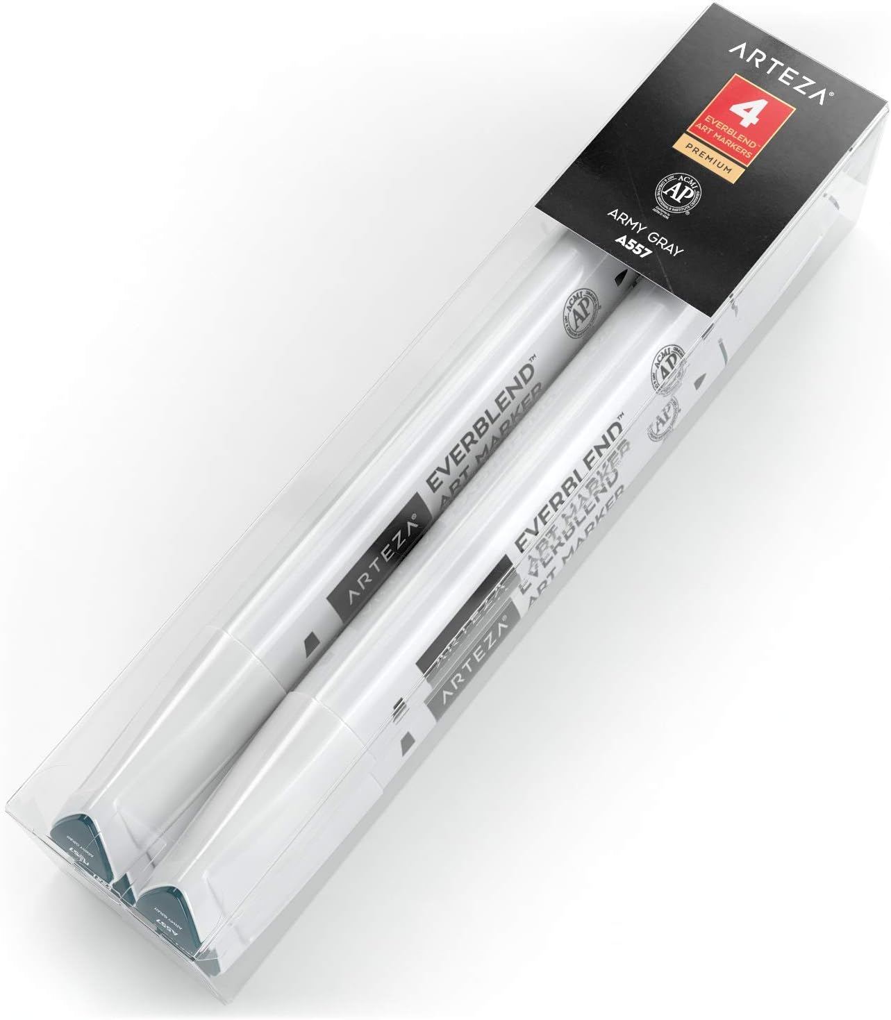 Arteza EverBlend Art Markers Army Gray A557 (Set of 4), Alcohol Based ...