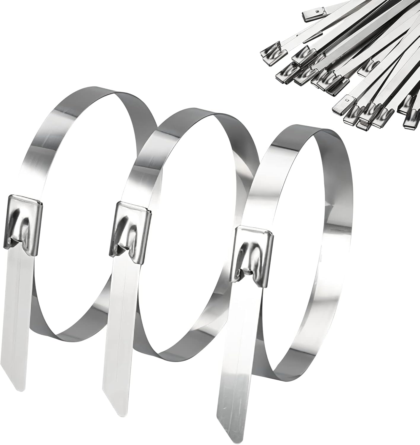 20 Pezzi Fascette Metalliche 500 * 7,9mm Fascette in Acciaio Inox ...