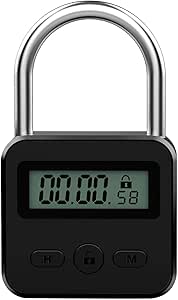 Enajucy Metal Timer Lock - Electronic Time Padlock with LCD Display ...